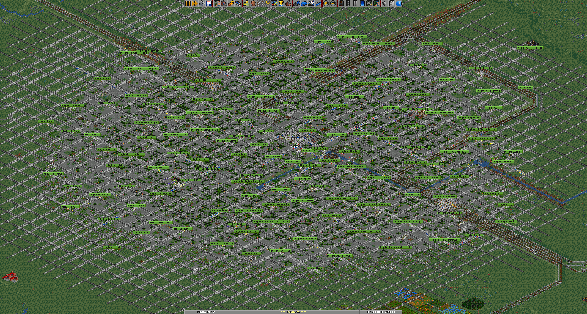 Made my Open TTD tram map! : r/openttd